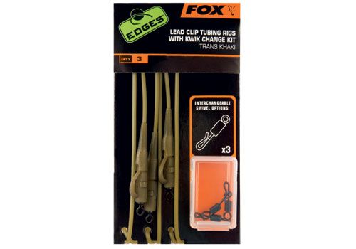 FOX LEAD CLIP TUBING RIGS with kwik change kit - Škorpion DNC