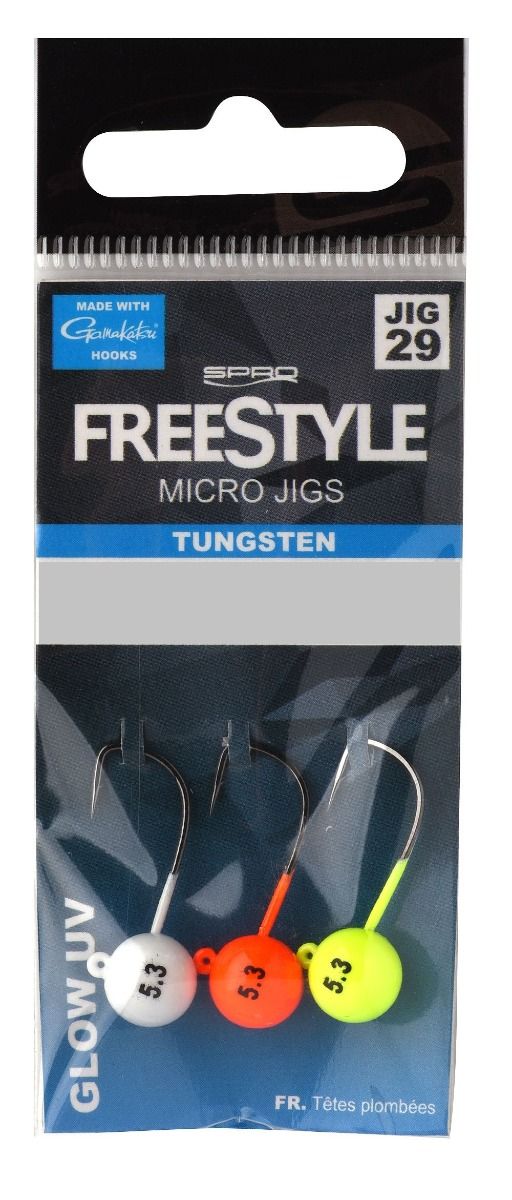 SPRO FREESTYLE TUNGSTEN MICRO JIGS GLOW 1.8gr #2 - Škorpion DNC